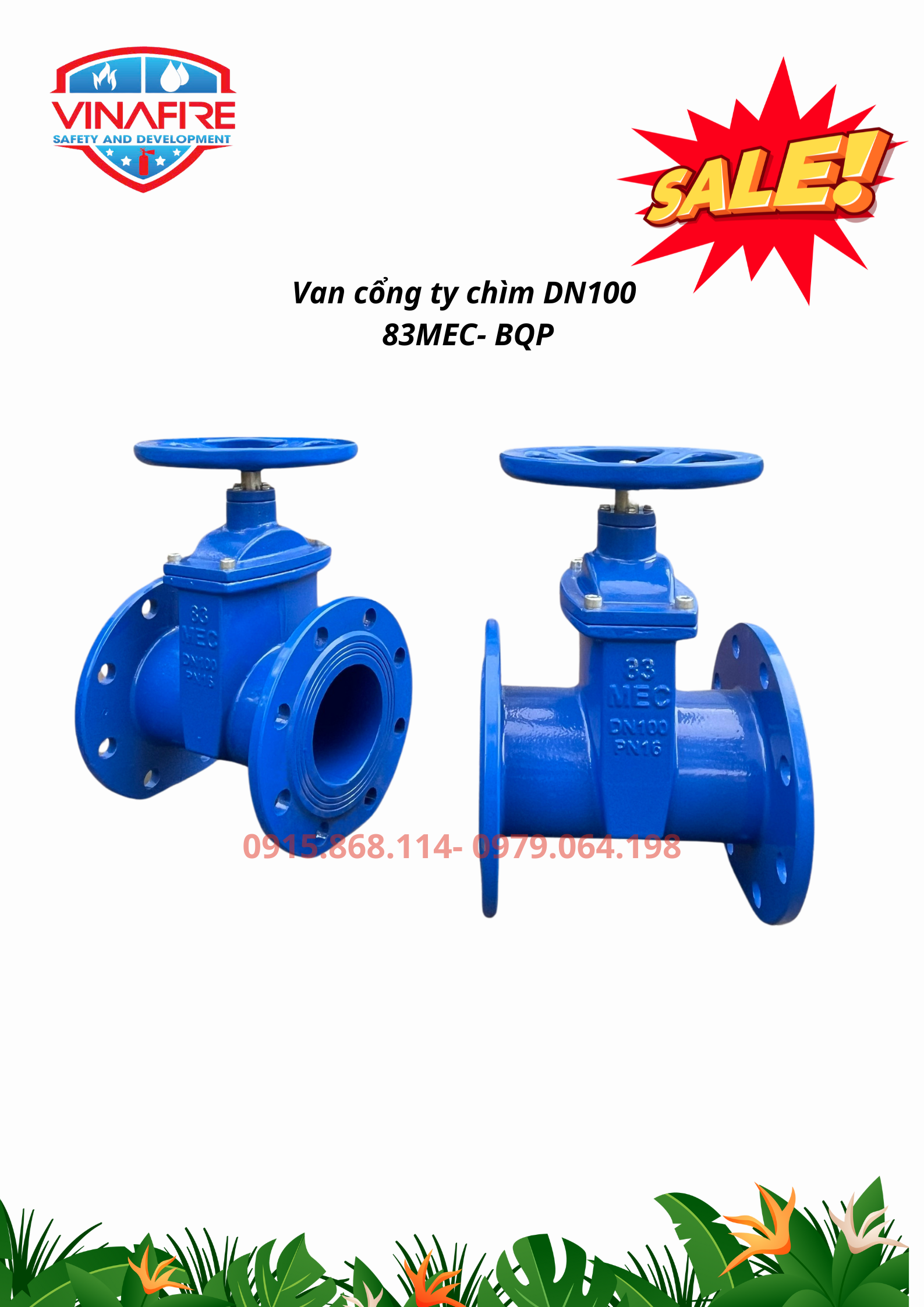 Van cổng ty chìm DN100 – BQP – PCCC vinafire